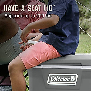 Coleman Classic Series Insulated Portable Wheeled Cooler, Leak-Resistant Outdoor Hard Cooler Keeps Ice up to 5 Days, 65-Quart