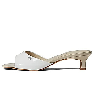 Calvin Klein Women's Fabian Heeled Sandal, White 140, 8.5