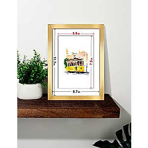 Annecy 9x12 Picture Frames (1 Pack, Gold), Composite Wood Photo Frame, For Pictures 9x12 for Wall Mounting, Classic Simple Home Office Decor