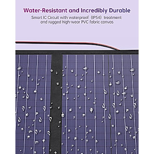 imuto 100W Portable Solar Panel,18V Foldable Solar Charger with IP54 Waterproof & High Charging Conversion Compatible with imuto T1000 Generator for Outdoor Camping Hiking Emergency RV Trailer Boat