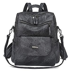 Women's Fashion Large Capacity Multipurpose Backpack Ladies Backpack Vintage Backpack (Black)