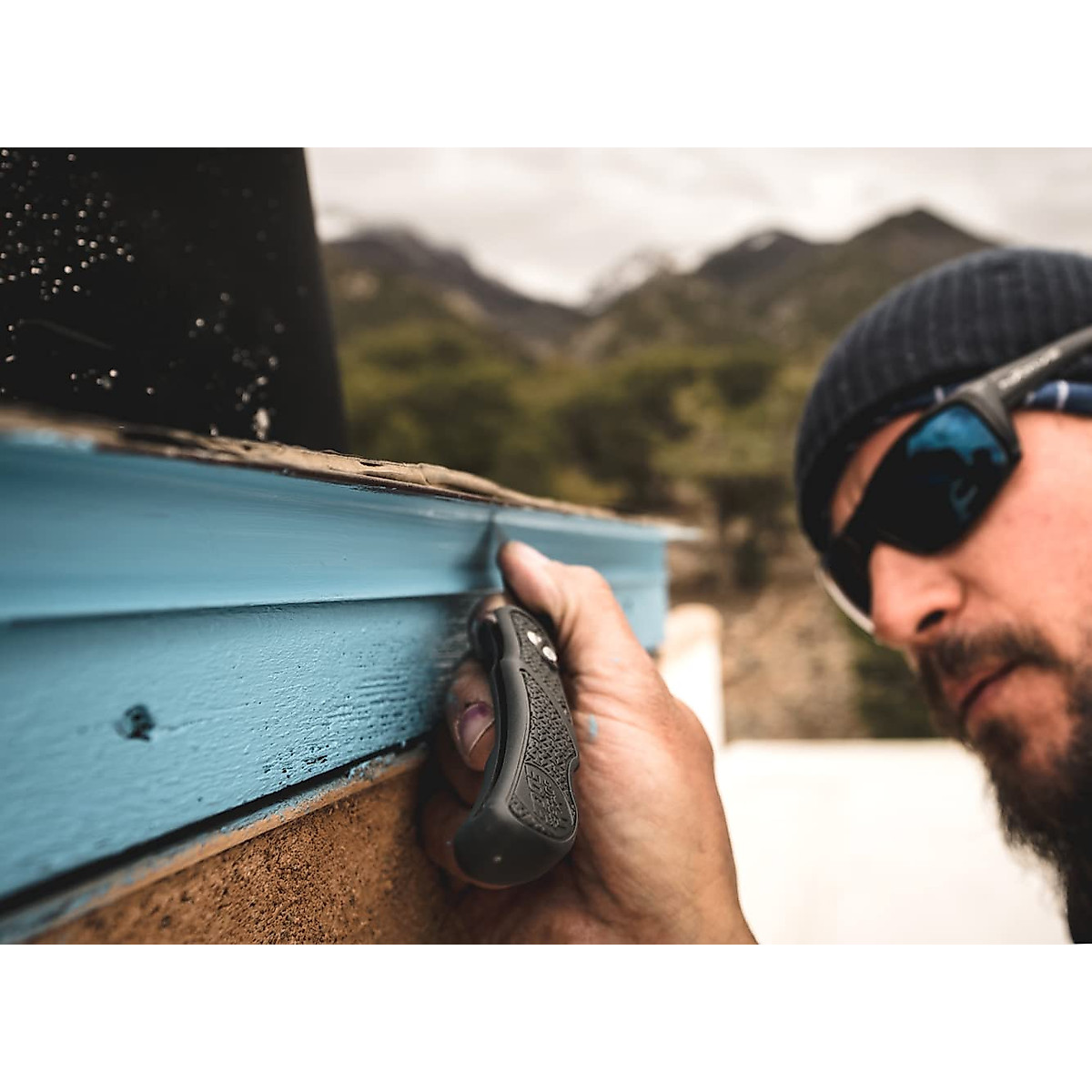 Outdoor Edge 3.0" RAZOR-WORK - RazorSafe Replaceable Blade Folding Utility Knife with Pocket Clip, 3X Cutting Edge, Shaving Sharp (Gray, 3 Blades)