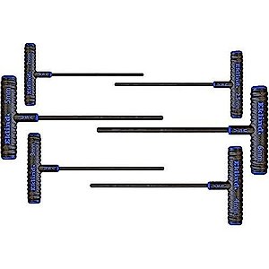Eklind Tool 64906 Power-T Handle Hex Key Allen Wrench Set, Metricmm Sizes 2-6, 6 Pieces