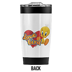 Looney Tunes Tweety Love Bird Valentine's Day Stainless Steel Tumbler 20 oz Coffee Travel Mug/Cup, Vacuum Insulated & Double Wall with Leakproof Sliding Lid | Great for Hot Drinks and Cold Beverages