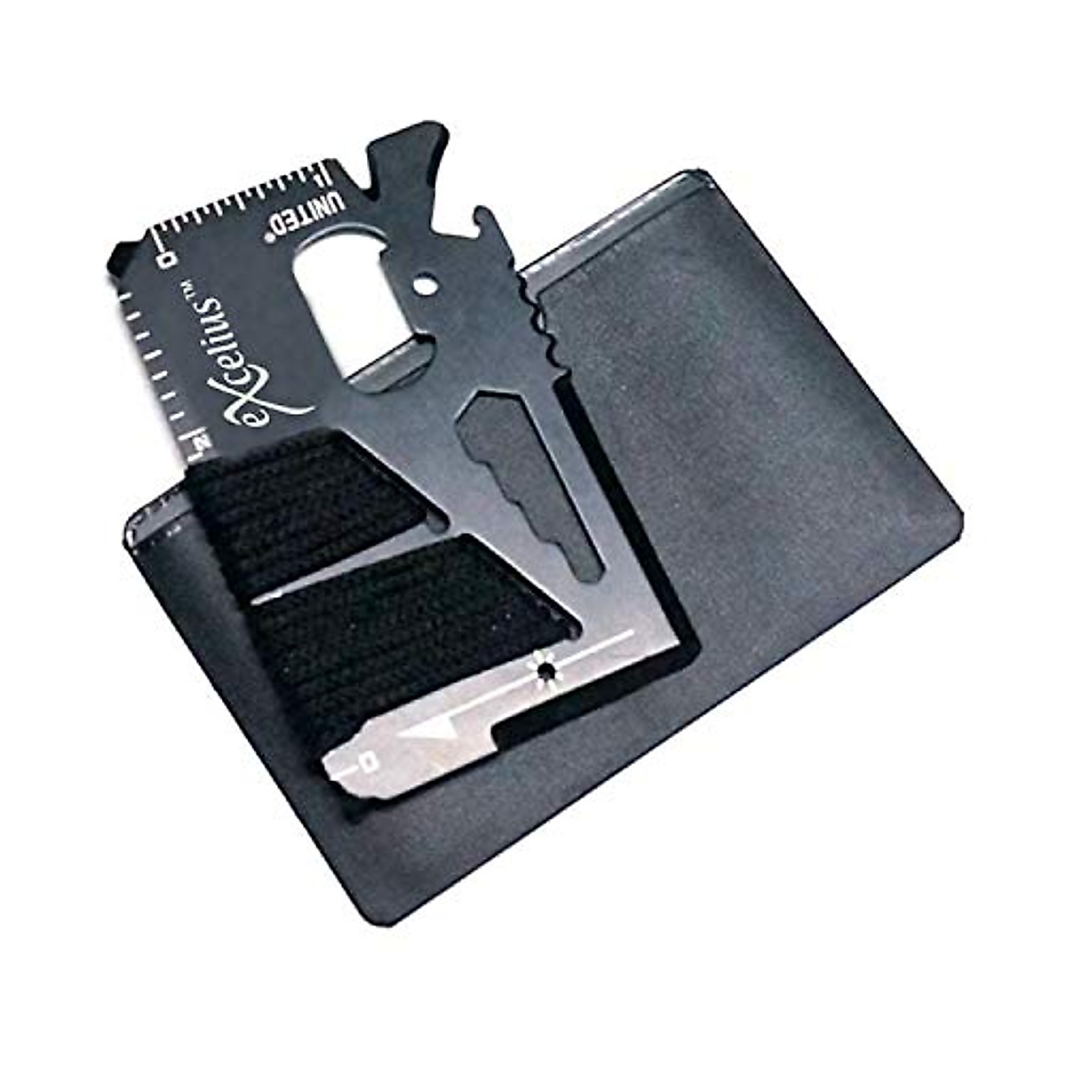 Wallet Survival Multitool 14-in-1 Portable Credit Card Sized for Camping Hiking Fishing EDC
