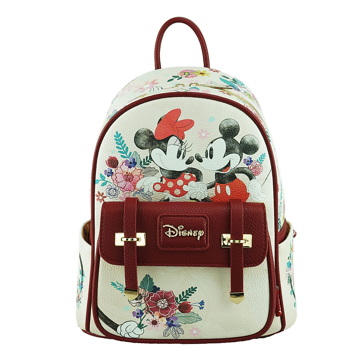 Wondapop Disney Mickey and Minnie Mouse 11" Vegan Leather Fashion Mini Backpack