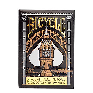 Bicycle Architectural Wonders of The World Playing Cards, Black