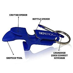 Beer Bong Tube and Funnel with Valve, Optional Single or Double Header Y-Attachment, 5 Interchangeable Mouthpieces, Shotgun Keychain Tool - Kink-Free Hose for Bierstick Beerbong