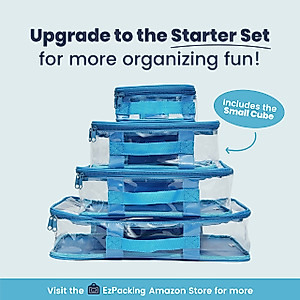 Small Clear Travel Packing Cube/See Through PVC Plastic Pouch for Carry On Suitcase, Backpack or Diaper Bag/Transparent Multipurpose Accessories, Makeup & Underwear Organizer w/Handle (Rose)