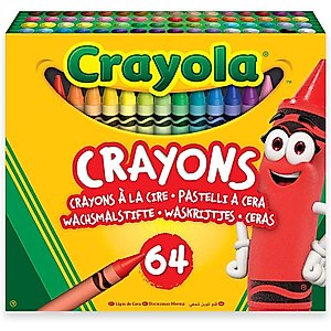 64-Pack Crayons with Sharpener
