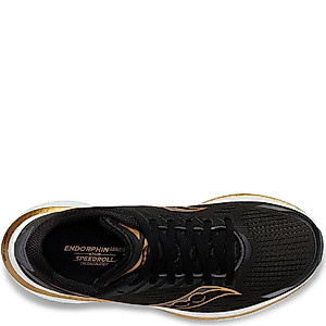 Saucony Women's Endorphin Speed 3 Running Shoe, Black/GOLDSTRUCK, 9