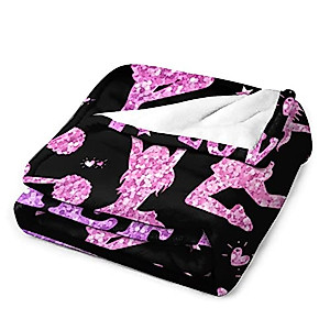 Just A Girl Who Loves Cheer Throw Blanket 50"X40" Soft Flannel Blankets for Bed Couch Plush Cozy Blanket for Adults Kids Micro Fleece Throws