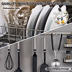 Cookie Scoop 4 Tbsp, TJ POP Professional Stainless Steel Ice Cream Scoop 60 mm, Soft Grips, Quick Trigger Release, 60 ml