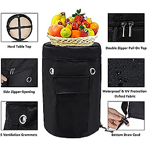 CEMGYIUK 20Lb Propane Tank Cover,Heavy Duty Waterproof Ventilated Propane Gas Can Protection Covers,Weather Resistant Propane Gas Tank Holder with Tabletop Feature,Propane Bottle Storage Bag