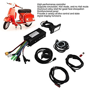 SPYMINNPOO Electric Controller Kit,Bike Conversion Kit 26A 3 Mode Controller EN05 Panel 8 Magnets Pedal Assist Sensor 130X Thumb Throttle Power Off Sensor for 500W 750W Motor