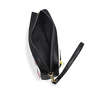 ALAZA Cute Pencil Case Japanese Cherry Blossom Sakura Pen Cases Organizer PU Leather Comestic Makeup Bag Make up Pouch, Back to School Gifts