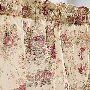 Greenland Home Antique Rose Valance, 84 by 21-Inch