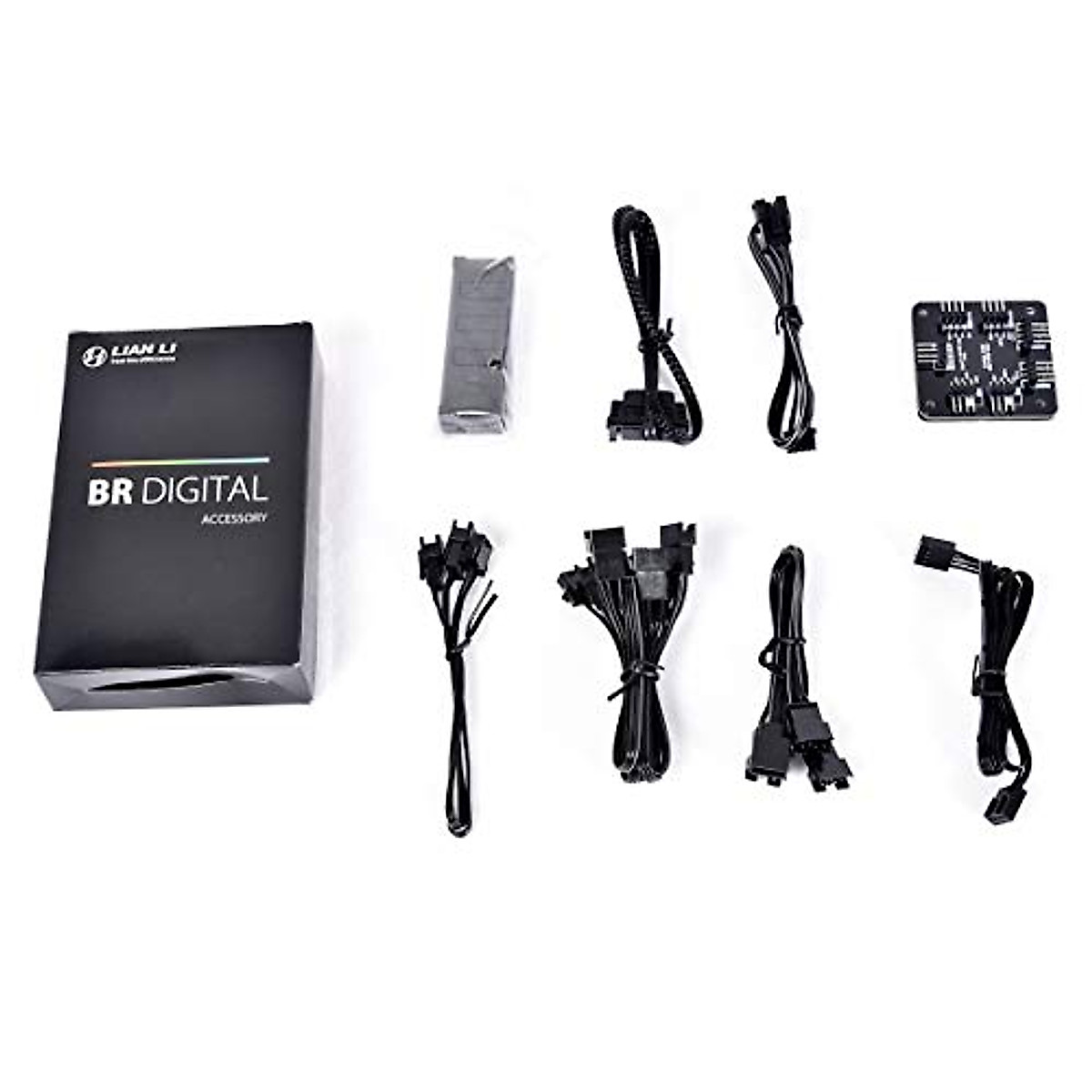 LIAN LI Bora Digital Series RGB BR DIGITAL-3R S, 120mm Addressable RGB LED PWM Fan, 3 Fans Pack - Silver Frame,Sliver