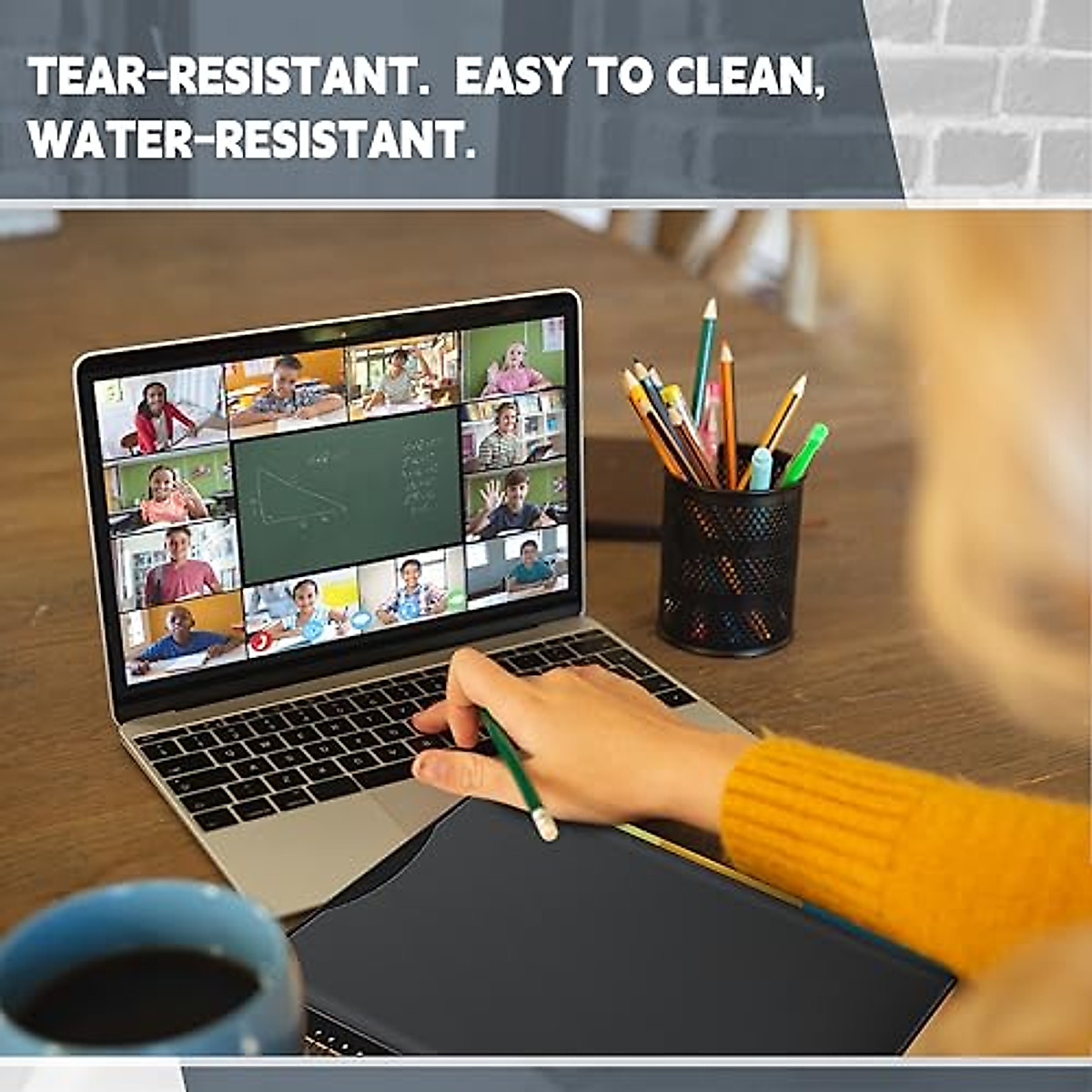 Yeaqee 8 Pack 12 Pocket Spiral Folders Notebook Bulk with Clear Front Pocket, Binder Project Organizer with 6 Dividers and Tab