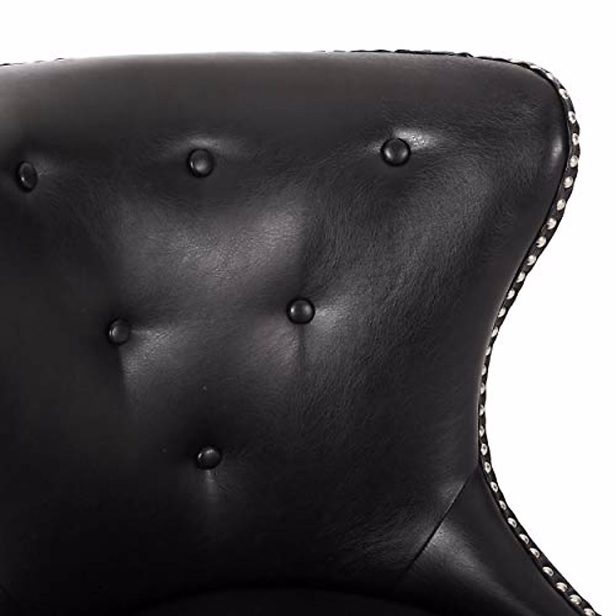 Christopher Knight Home Keith Contemporary Tufted Swivel Office Chair, Midnight Black and Chrome