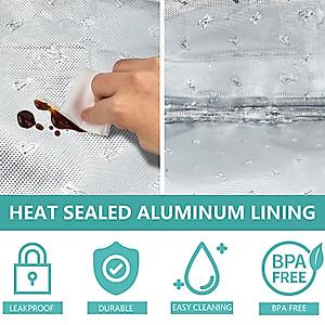 kissleaf Insulated Lunch Bag, Reusable Freezable Lunch Box for Men Women, Leakproof Cooler Small Lunch Bag with Adjustable Shoulder Strap for Adults