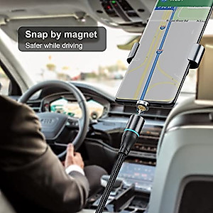 NetDot Magnetic Charging Cable,3in1 Gen12 (5ft/3 Pack Black) 18W Fast Charging Magnetic Phone Charger and Data Transfer Magnetic Charger for USB-C,Micro USB and i-Product