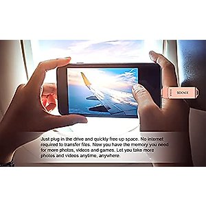 SCICNCE USB 3.0 Flash Drive 512GB Intended for iPhone, USB Memory Stick External Storage Thumb Drive Photo Stick Compatible with iPhone, Android and Computer (Rose Gold)