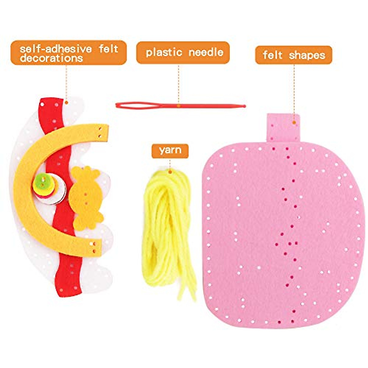 4 pcs Sewing kit for Kids, Preschool Educational Toys Kids Sewing Kits Ages 2-8, Toddler Arts and Crafts for Kids Ages 1 2 3 4 5 6 Years Old, Preschool Educational Toys Sewing Kit for Kids