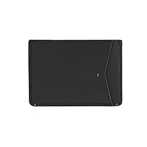 Fossil Men's Joshua Vegan Cactus Slim Minimalist Card Case Front Pocket Wallet, Black, (Model: ML4461001)