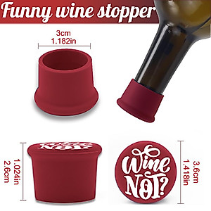 8 Funny Wine Stoppers - Wine Lover Gifts for Women, Wine Accessories for Wine Lovers, Fun Wine Stoppers Seals Bottle and Keeps Wine Fresh