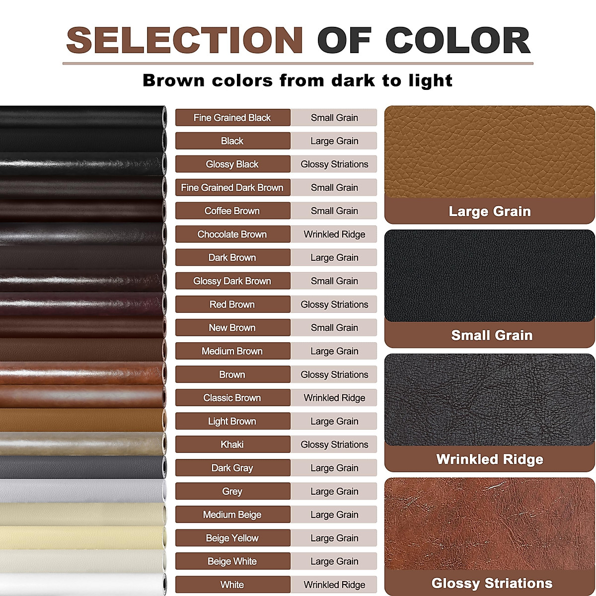 Leather Repair Patches for Couches 16x60 inches Large Self-Adhesive Sofa, Car Seat，Leather Furniture，Vinyl Repair Patch Kit (Black)