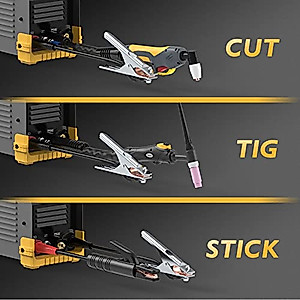 TOOLIOM 3 in 1 Cut/TIG/MMA Welder 50A Air Plasma Cutter 200A TIG and 200A Stick Welder Portable Welding Machine Dual Voltage 110&220V