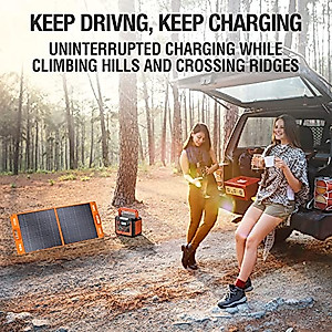 EBL Portable Power Station 300, 110V/330W Pure Sine Wave Solar Generator (Solar Panel Not Included) - Peak 600W Backup Lithium Batteries AC Outlet for Blackout Outdoors Camping Hunting Travel