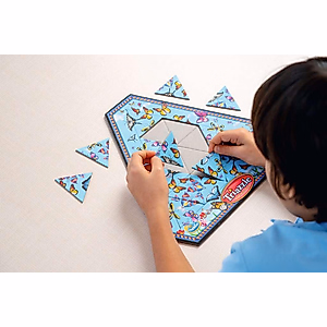 Think Fun Triazzle Picture-Matching Brainteaser - Engaging Brain Puzzle for Kids & Adults | Award-Winning Game | Enhances Memory & Problem-Solving Skills | Butterflies Edition