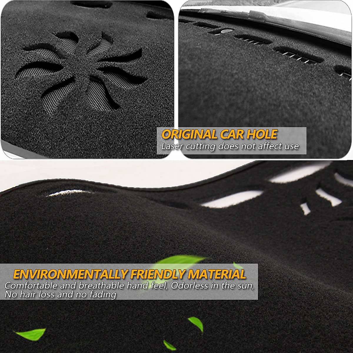 AUQDD Dashboard Cover Flannel Dash Mat Custom Compatible with 2016 2017 2018 2019 2020 2021 2022 2023 Toyota Tacoma, Anti-Glare, Anti-Reflection, No Peculiar Smell - with Storage Compartment