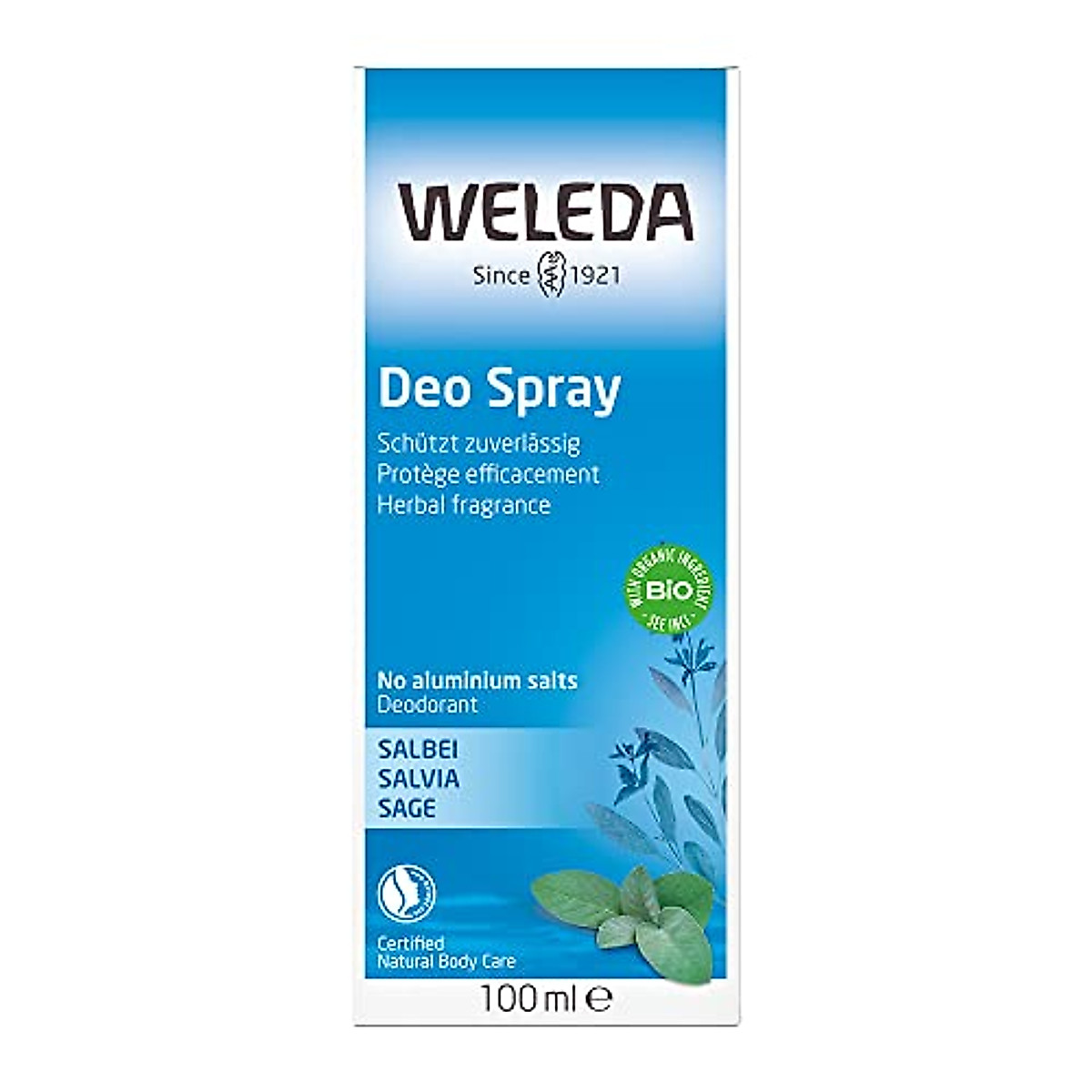 Weleda Sage 12h Deodorant Spray, 3.4 Ounce