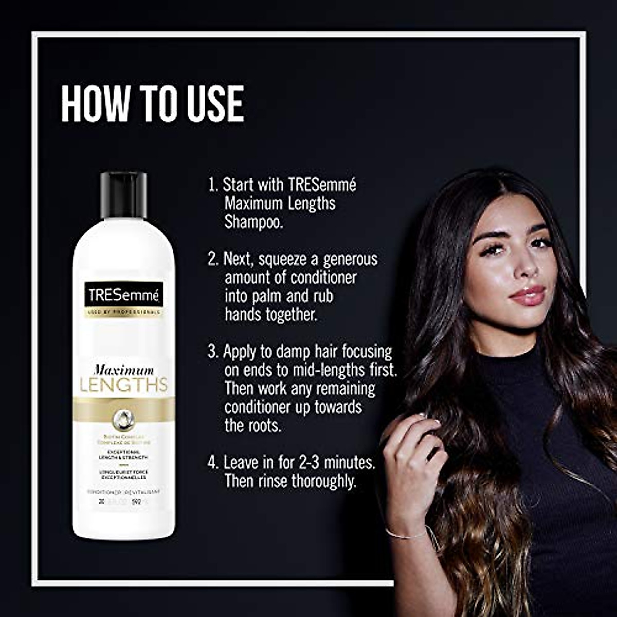 TRESemmé Conditioner for Split Ends and Dry Hair Max Lengths with Biotin Seals Split Ends, 20 Fl Oz (Pack of 2)