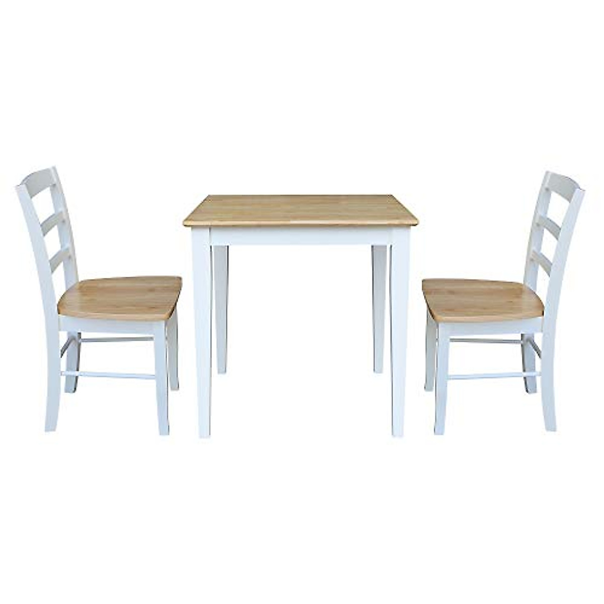 International Concepts Dining Set, 30", White/Natural