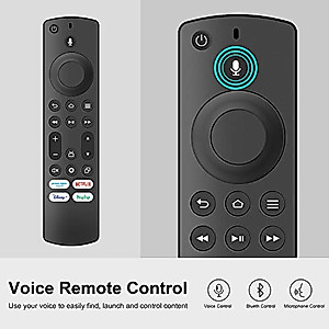 ZYK Voice Replacement for Insignia Fire TV Remote New Upgraded NS-RCFNA-21 for Insignia TV Remote Compatible with All Insignia Fire Smart TVs with Shortcut Buttons - PrimeVideo Netflix Disney+ Hulu