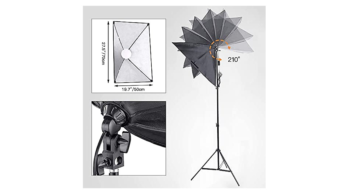 MOUNTDOG LED Softbox Lighting Kit for Pro Photo & Video