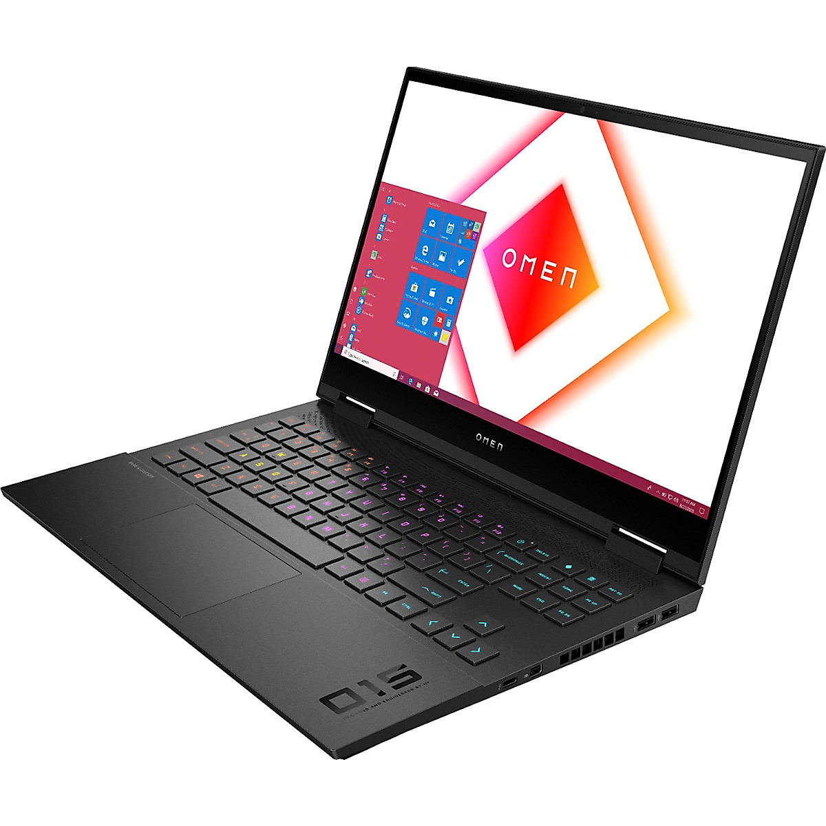 HP OMEN 15 Gaming & Entertainment Laptop (Intel i7-10750H 6-Core, 16GB RAM, 512GB PCIe SSD, NVIDIA RTX 3070, 15.6" Full HD (1920x1080), WiFi, Bluetooth, Win 10 Pro) with Hub
