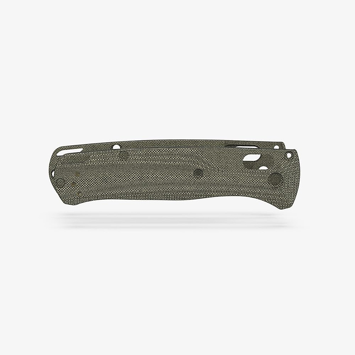 Flytanium Crossfade Micarta Knife Handle Scales Compatible with Benchmade Bugout 535 EDC Knife (Green Canvas)