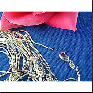 Naomi 925 Sterling Silver Snake Chain Necklace 5Pcs 30Inches