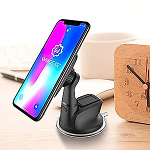 WixGear Dashboard Mount, Universal Magnetic Car Mount Holder, Windshield Mount and Dashboard Mount Holder for Cell Phones with Strong Dashboard Gell– (New Rectangle Head)