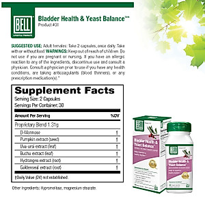 Bell Lifestyle Products Bladder Health & Yeast Balance | 60 Capsules