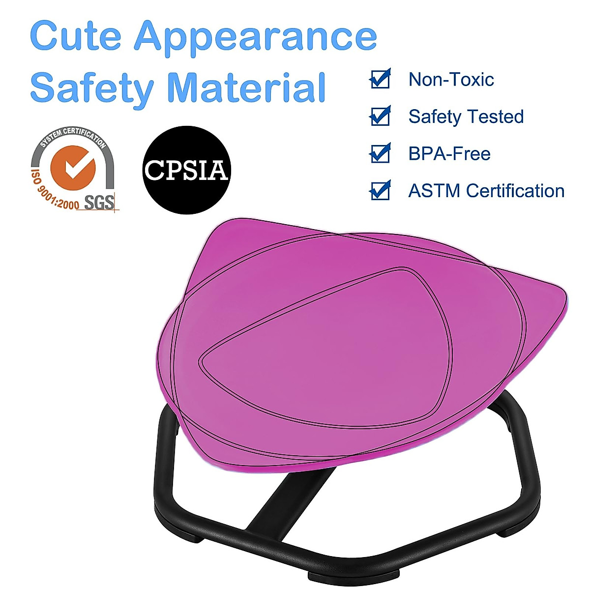 safisipapa Sensory Chair for Kids with Autism, Spin & Swivel for Body Coordination