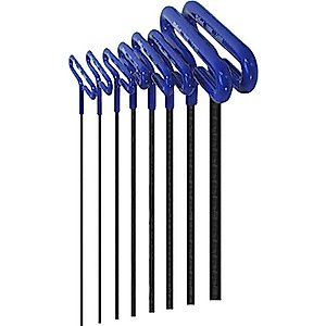 EKLIND 55198 Cushion Grip Hex T-Key allen wrench - 8pc set Metric MM sizes 2-10 (9In shaft)