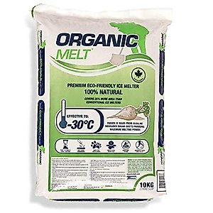 Eco Solutions Organic Melt Premium Granular Ice & Snow Melt - Pet Friendly, Plant and Concrete Safe Beet Deicer - 10kg Bag (22 lbs) (1)