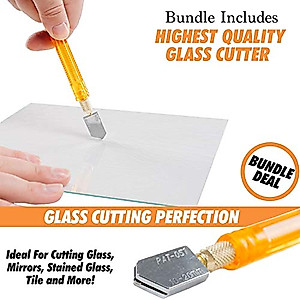 Home Pro Shop Premium Glass Bottle Cutter Kit - DIY Wood Base Glass Cutter for Bottles - Beer & Wine Bottle Cutter Tool with Safety Gloves & Accessories