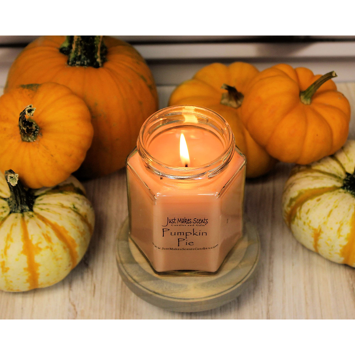 Pumpkin Pie Scented Blended Soy Candle | Hand Poured Fall Fragrance Candles | Made in The USA by Just Makes Scents
